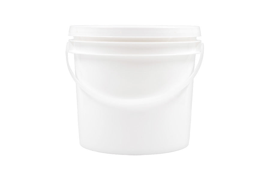 1 Imperial gal White HDPE Tamper Evident Handled Pail With Lid ...