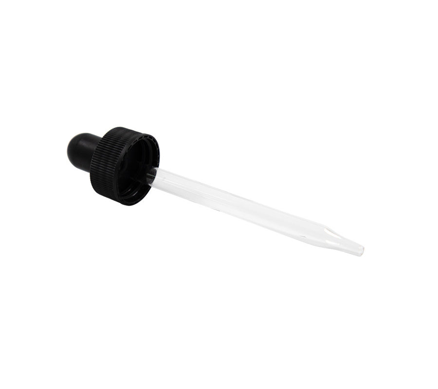24-400 Black PP Cap Black Natural Rubber Bulb 7x100 mm Straight Point ...