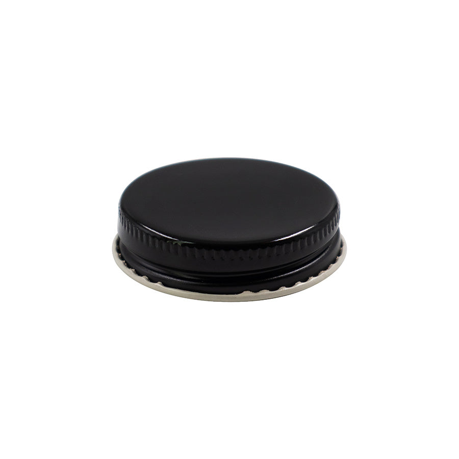 38-400 Black METAL Closure - CT Non Button PLASTISOL LINER (3800 ...