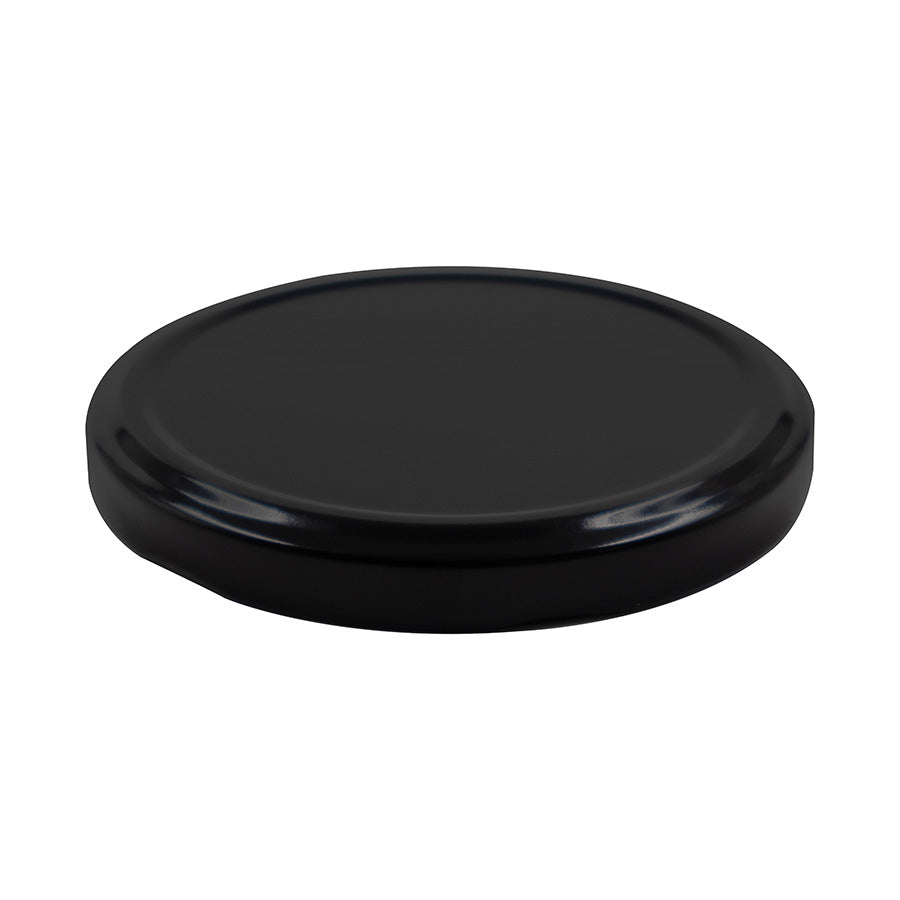82 mm Black Metal Non-Button Closure Plastisol – Richards Packaging