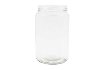 750 ml Clear Glass Round Short Cylinder Jar 82 mm Twist / Lug ...