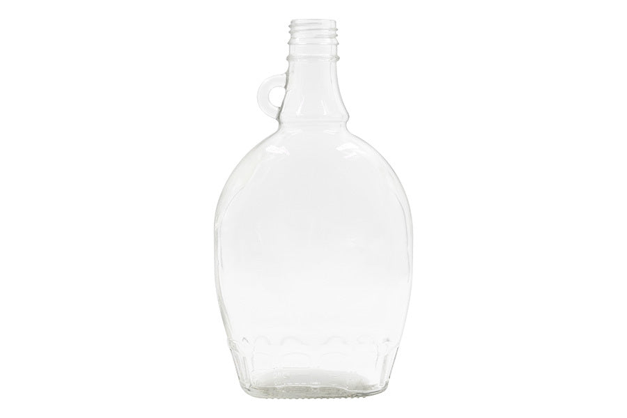 Bouteille à sirop ovale en verre transparent de 500 ml avec anse de 28 ...
